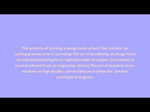 what is the meaning of engraving