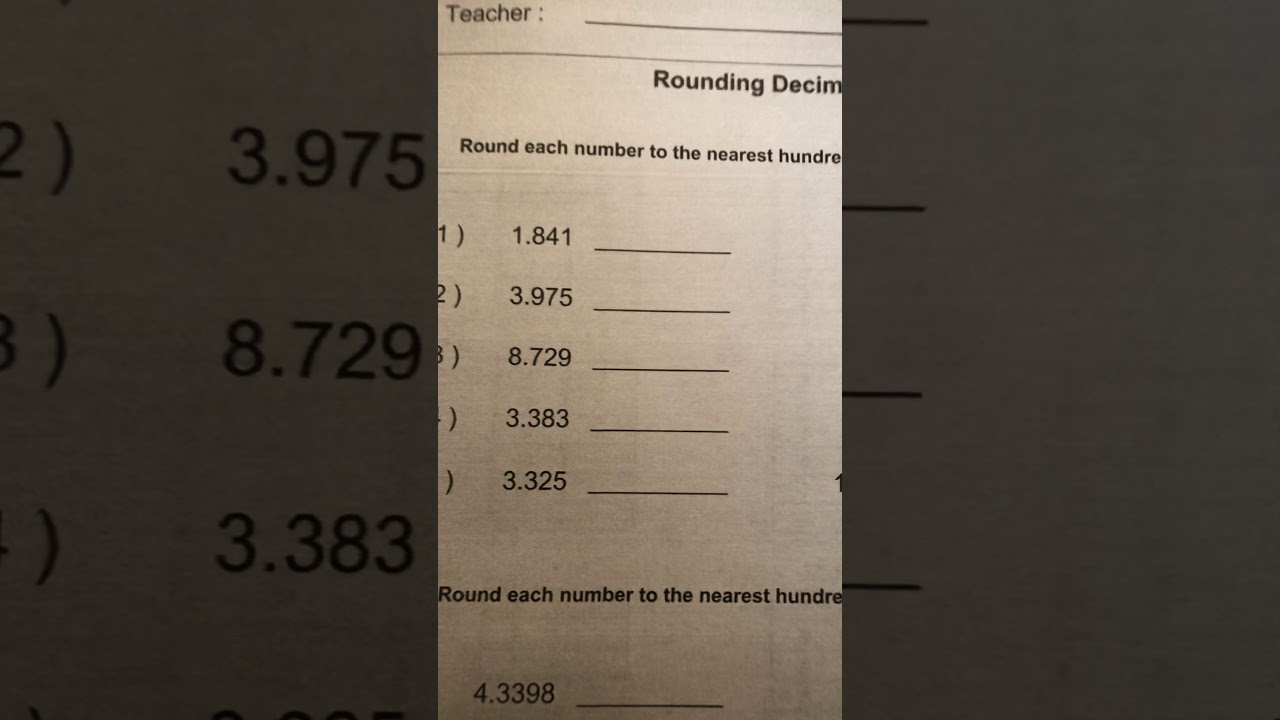 #11-Rounding Decimals #2