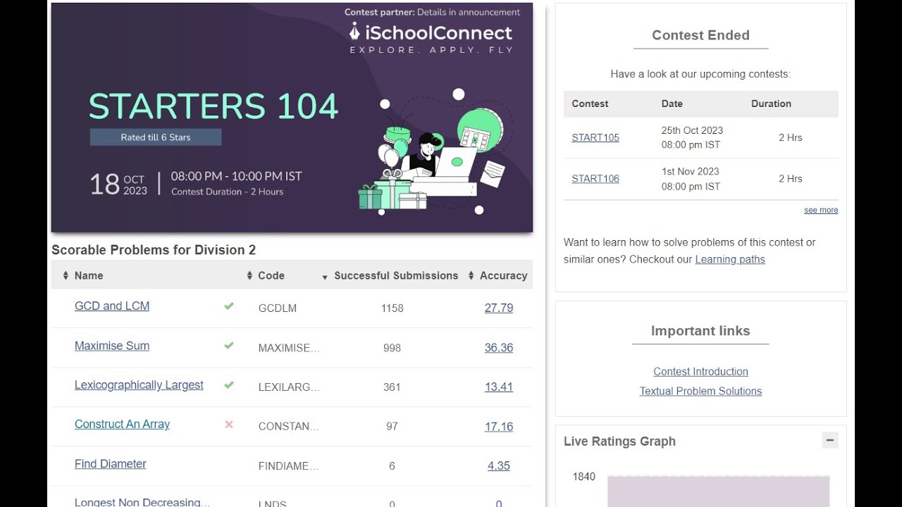 Codechef Starter 104 |Problem A,B,C,D