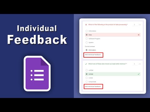 How to add individual feedback in google forms