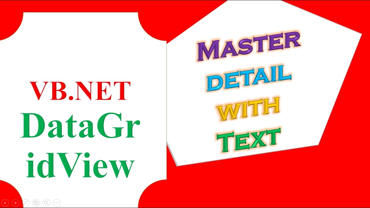 VB.NET DataGridView -  Master Detail With Text