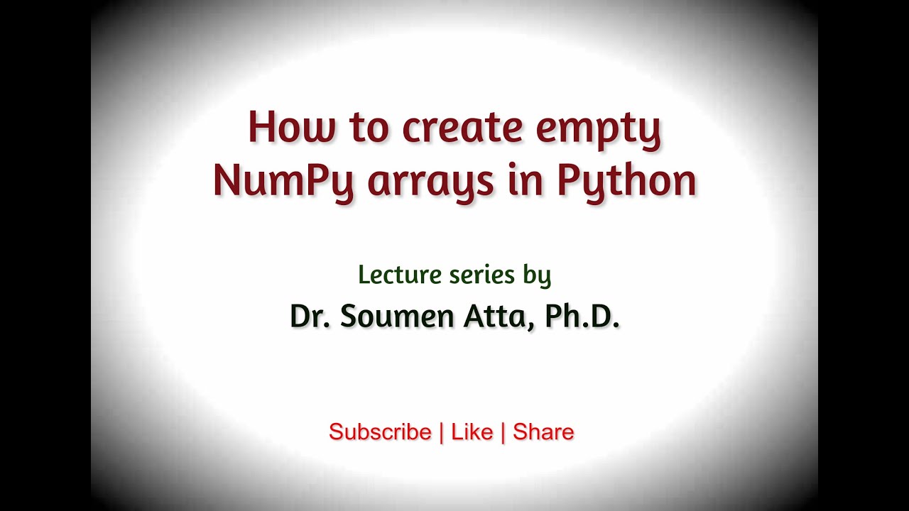 How to create empty NumPy arrays in Python