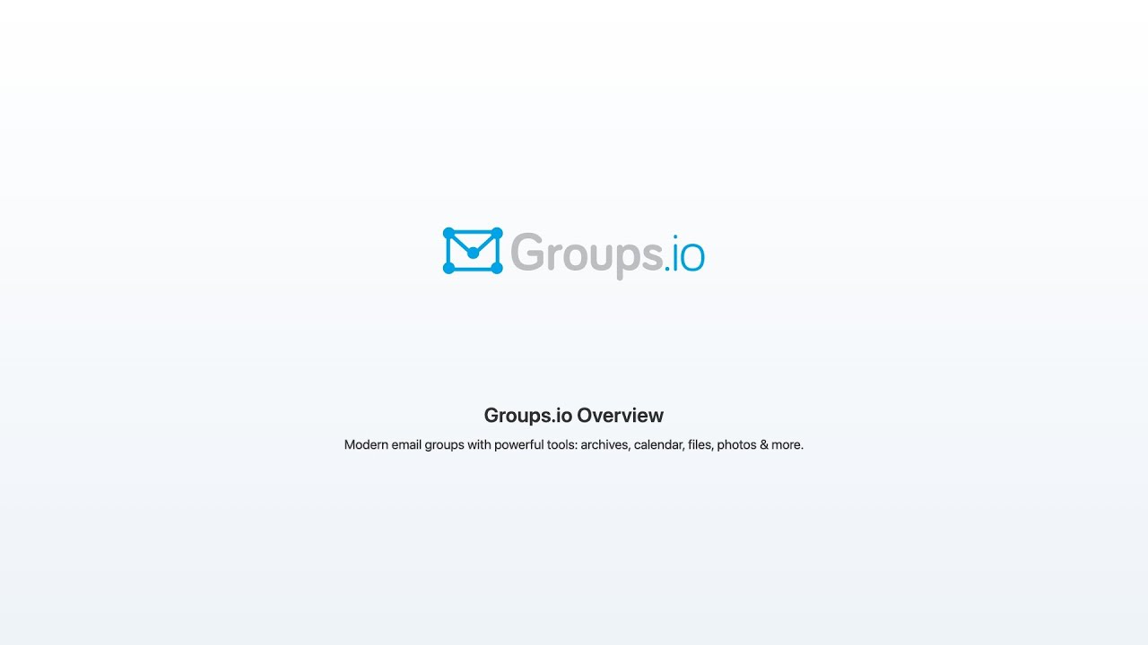 Groups.io Demo: Overview (English)