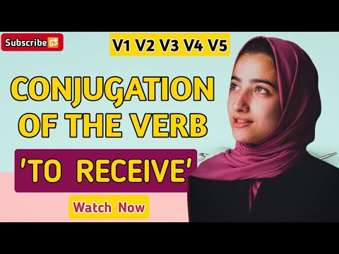 Conjugation English Verb to Receive | V1 V2 V3 V4 V5 Form of Receive