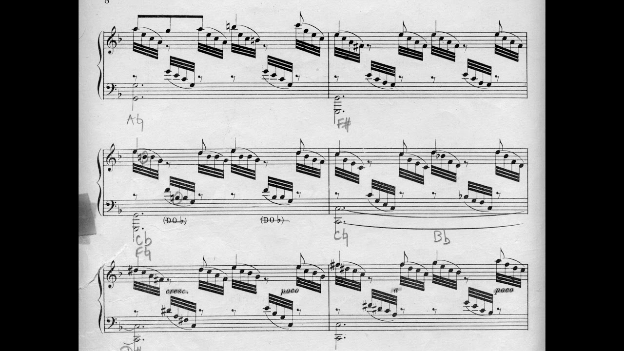 Alphonse Hasselmans - La Source for Harp, Op. 44 (1898) [Score-Video]