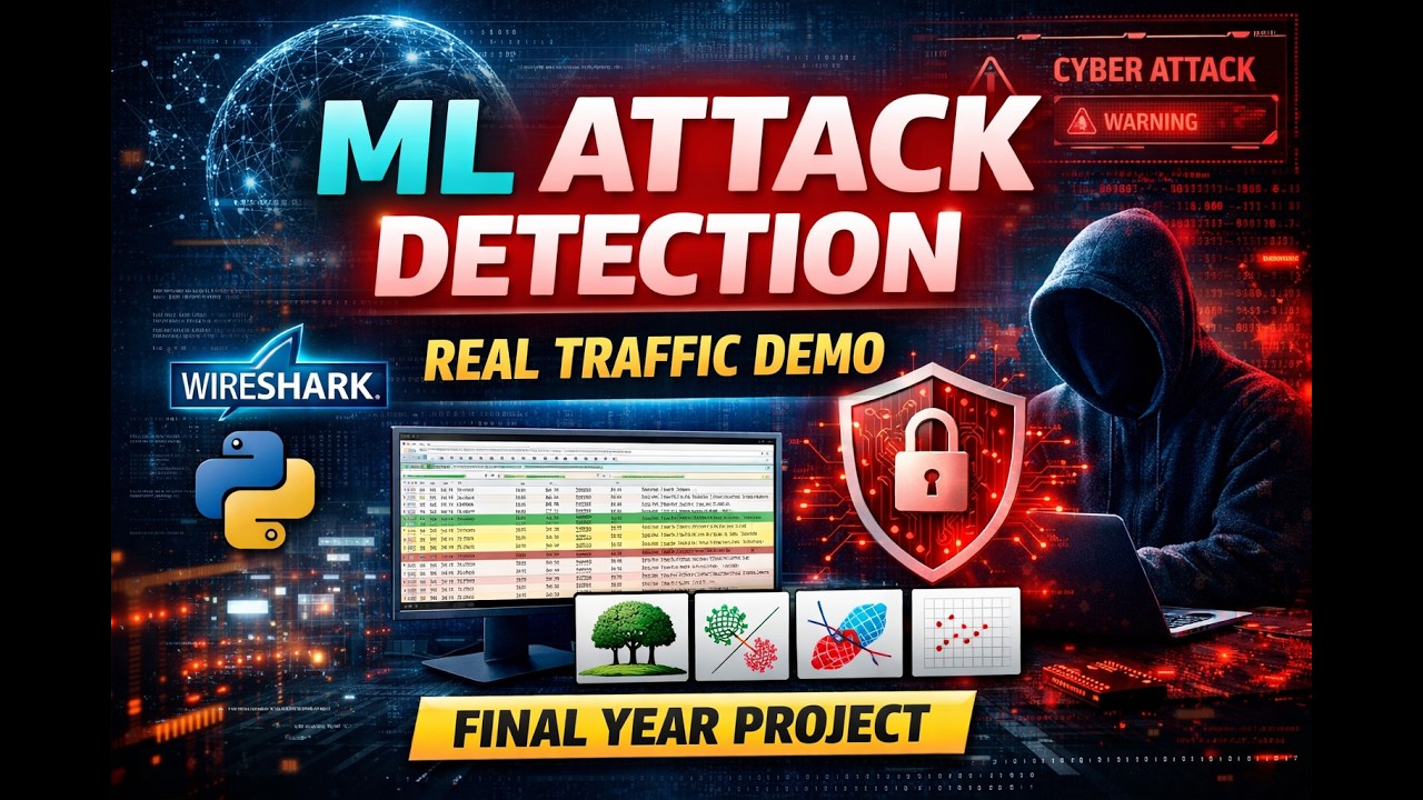 ML Based Cyber Attack Detection Project Demo | Wireshark + Python + Random Forest | Final  Project