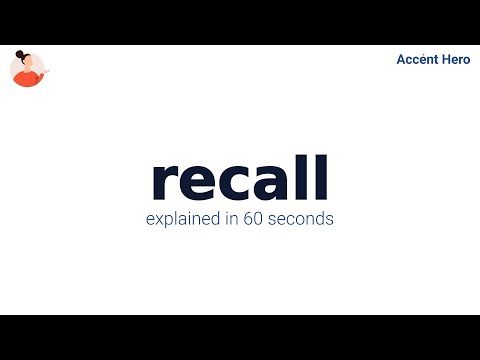 RECALL - Meaning and Pronunciation