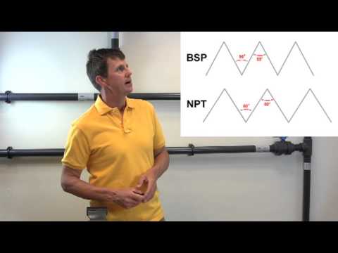 Distinguishing between BSP and NPT thread types in plastic pipe systems