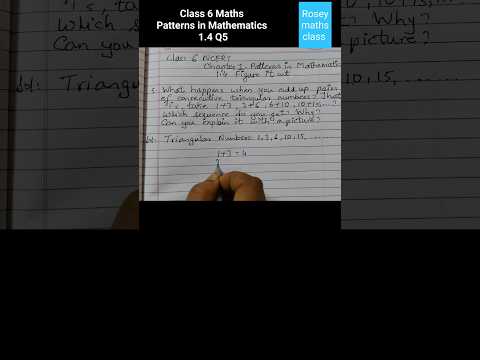 #shorts 1.4 Q5 What happens when you add up triangular numbers Class 6 #maths #ganitaprakash