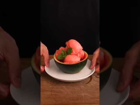 Watermelon sorbet - only 3 ingredients 🍉🍉🍉