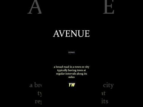 Avenue #How to pronounce and meaning of the word #learnenglish #vocab #vocabulary #english learn