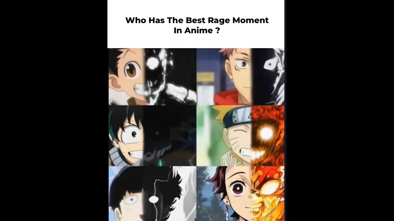 who Has The best rage moment in anime #naruto #tanjiro #yuji #pfp #anime