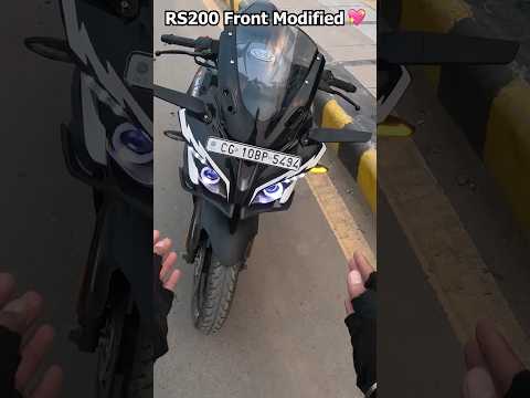PULSAR RS200 FRONT MODIFICATION ๐ฅ|| FULLY MODIFIED RS200 | #shorts #youtubeshorts #rs200