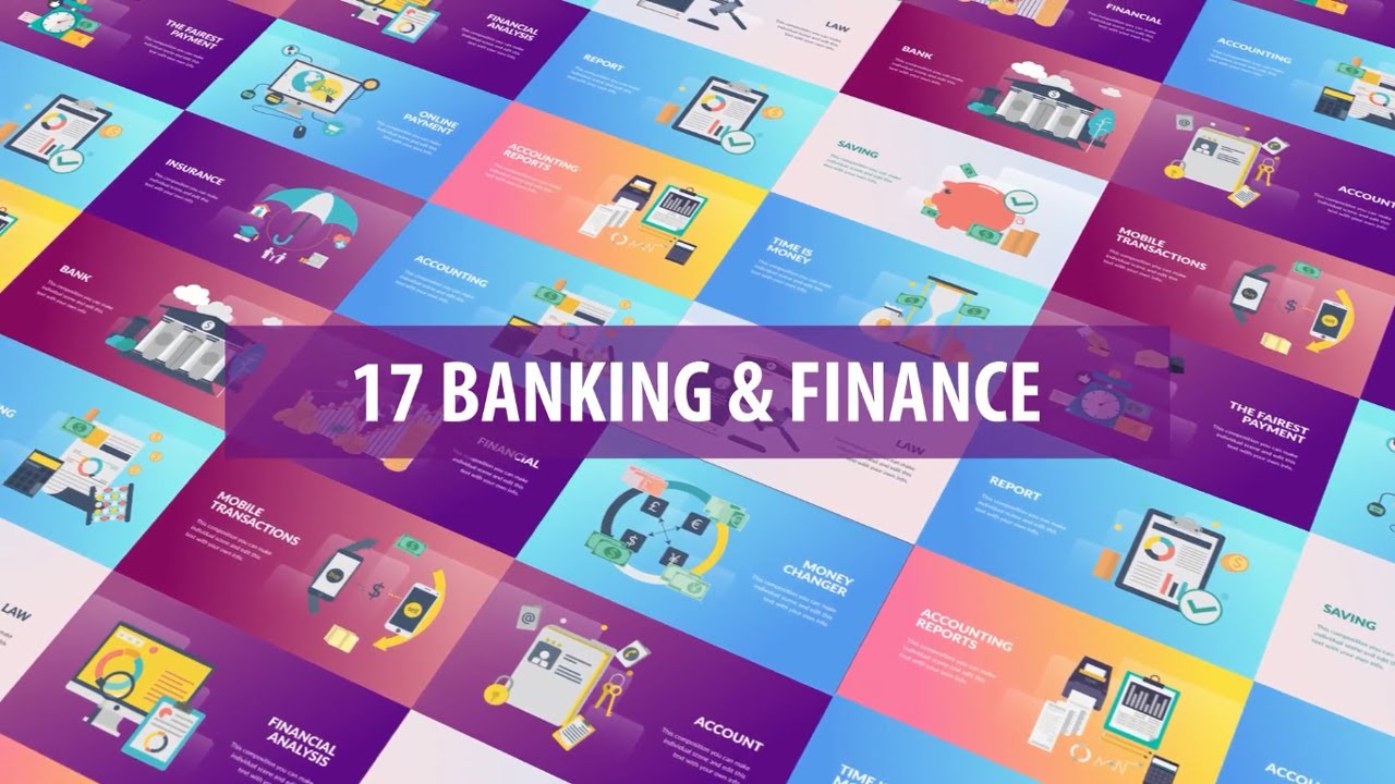 Flat Design Animation for Banking & Finance - After Effects Template