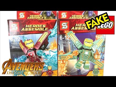 Lego Iron Man Nano Suit MK50 and MK37 Bootleg SY1103 New Marvel Avengers Endgame