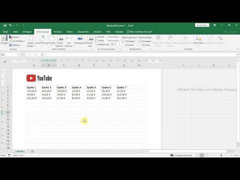 Kopfzeile und Fußzeile bearbeiten und Logo einfügen – Excel-Tutorial