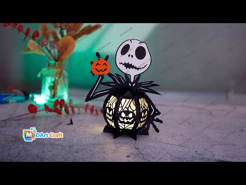 How to make Jack Lantern - SVG, Studio, PDF Templates for Cricut, ScanNcut, Cameo 4, 5