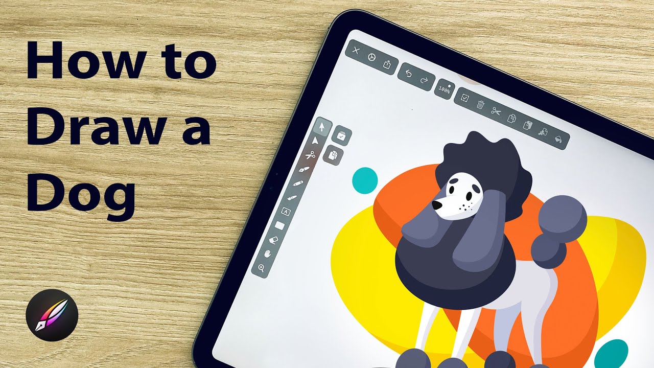 How to draw a vector dog