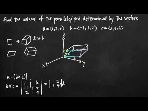 Volume of the parallelepiped determined by vectors (KristaKingMath)