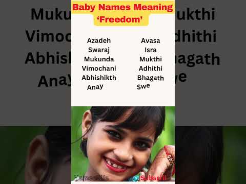 Unique Indian Baby Names Meaning โFreedomโ ๐ฎ๐ณ ๐ง ๐ฆ ๐คฉ #shorts #ytshorts