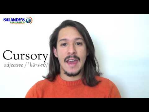 Cursory Pronunciation and Meaning (AVD)