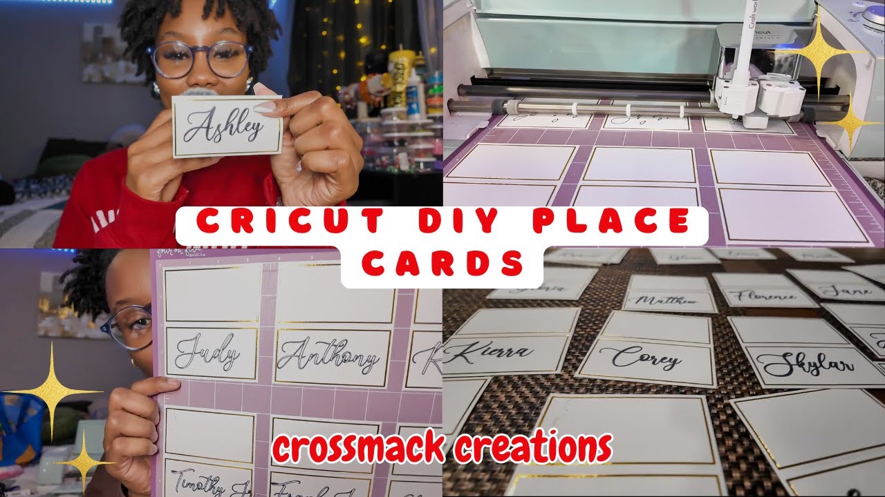 Cricut DIY Place Cards| Cricut Explore Air 2| CROSSMACK CREATIONS