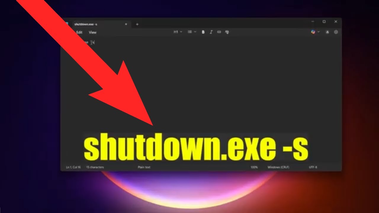 How to Shut Down Your Computer Using .BAT File in Notepad | (Make a Shutdown File Notepad)