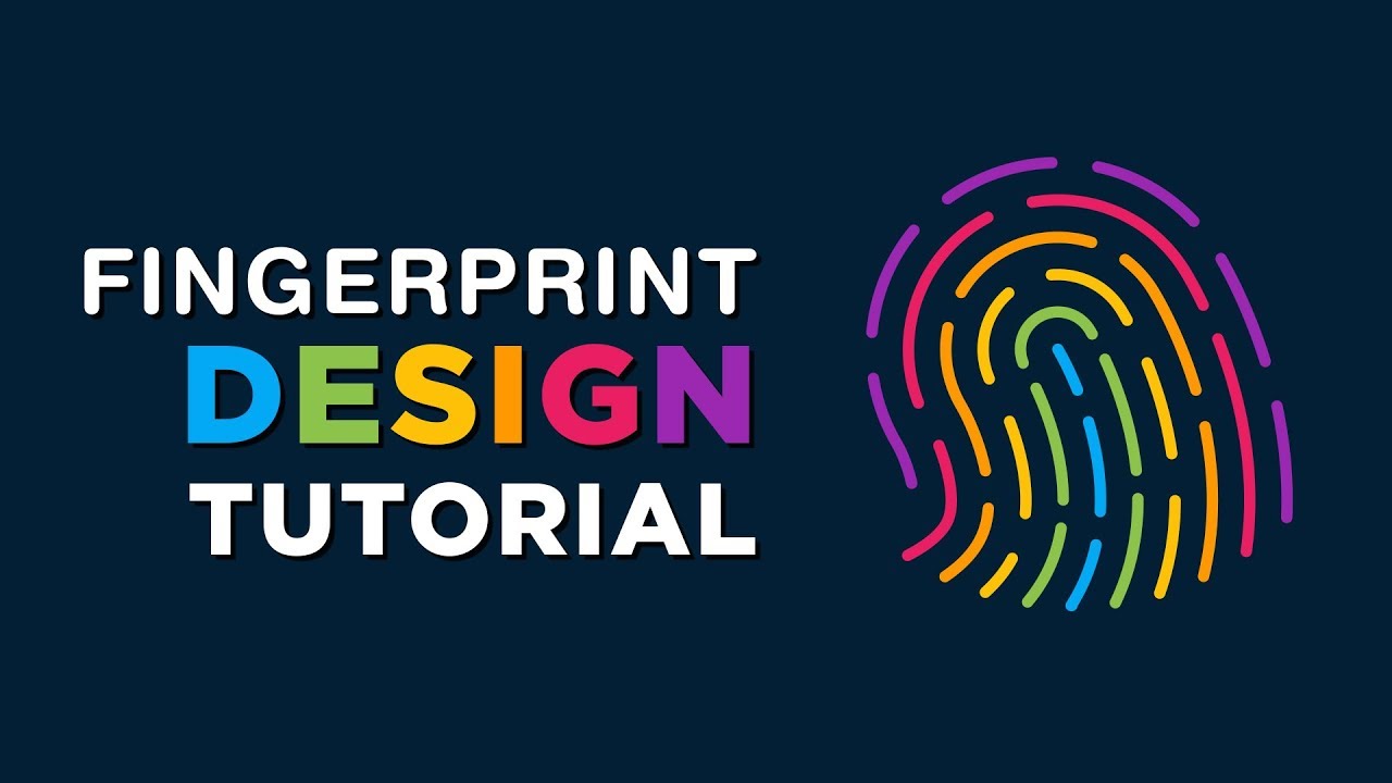 Fingerprint Design - Adobe Illustrator Tutorial & Animation