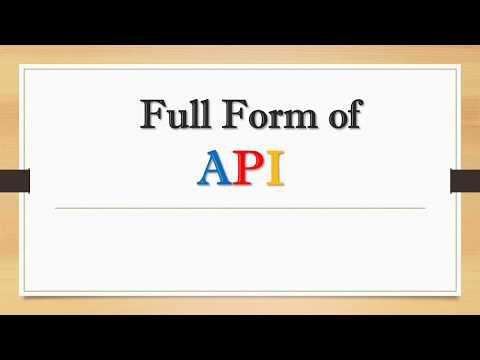 Full Form of API || DId You Know?