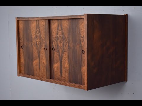 Vintage rosewood wall mounted cabinet for the PS System