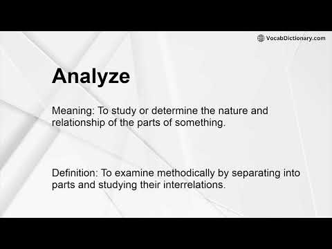 Analyze Meaning
