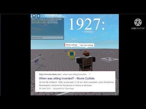 Roblox Sitting was invented in 1928…