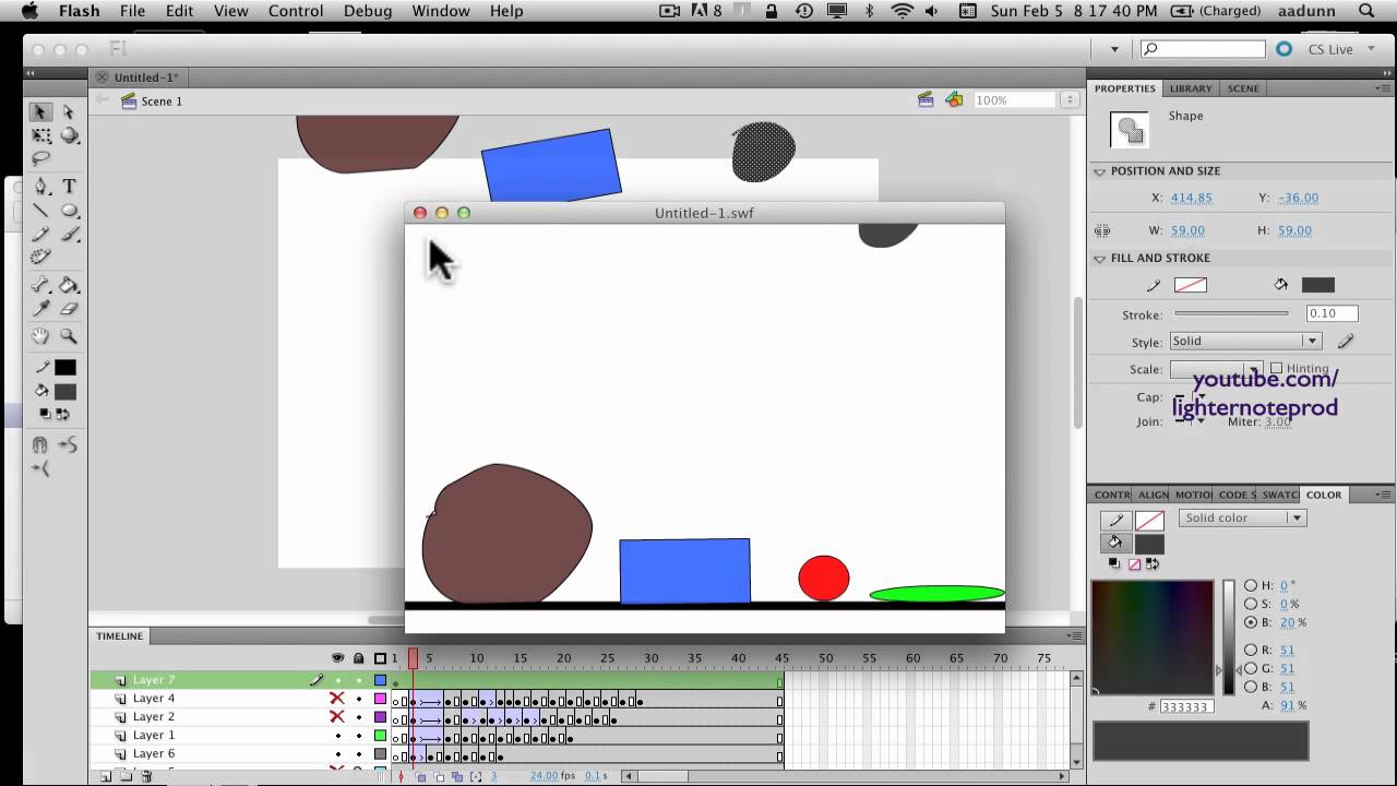 Flash Tutorial - Animate things falling to the ground Part 1