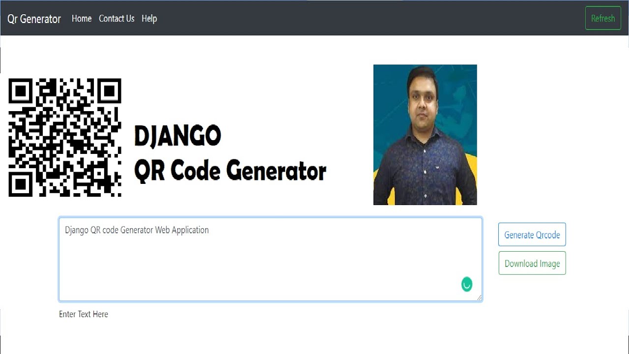 Django QR code Generator Web App