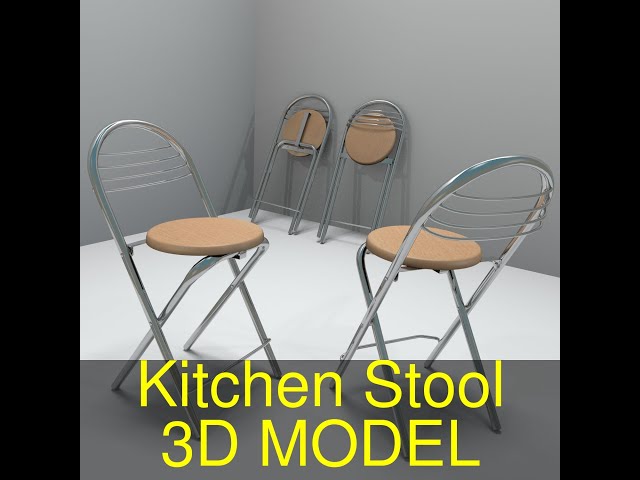 Kitchen Stool 3D Model - FlatPyramid