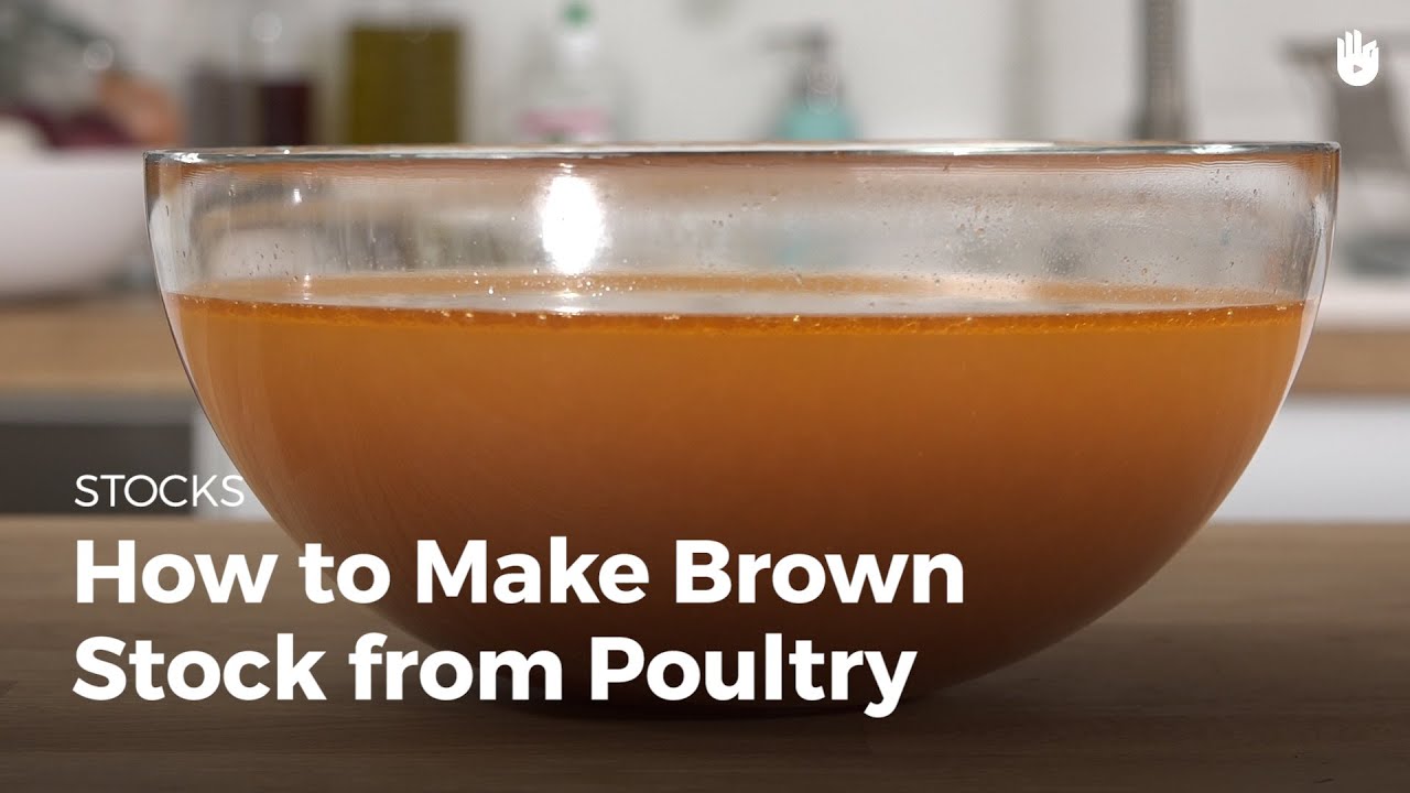 How to make brown stock from poultry - Learn to Cook a Chicken | Sikana
