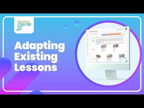Adapting Existing Lessons