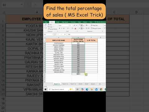 Automatic Percentage Calculator | MS Excel #excel #viral #short #shortsfeed @LearnComputerWithRCS