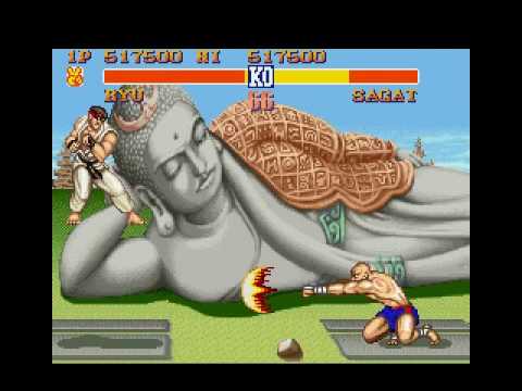 Street Fighter 2: The World Warrior (Beta) [rom hack] - Ryu vs Sagat