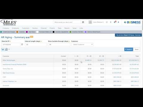 Working with AR and AP Aging Reports