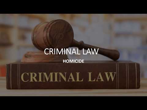 Criminal Law Homicide Revision