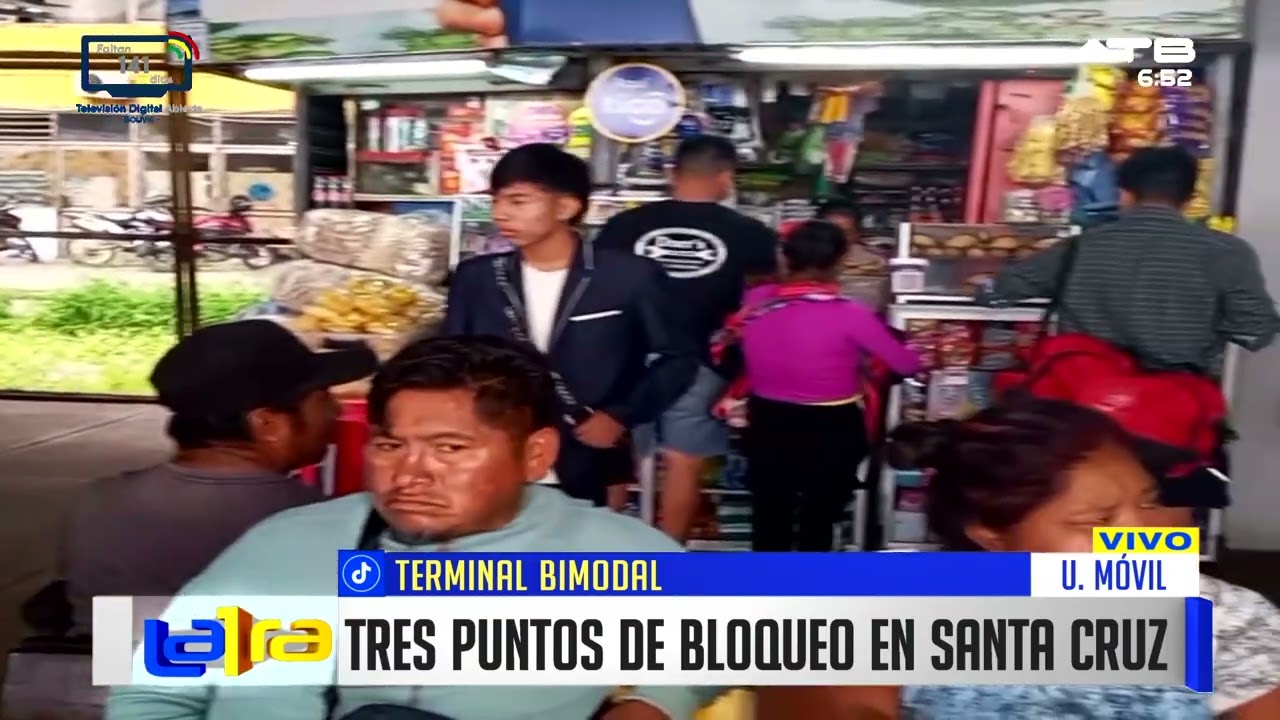 Suspensión de salidas en la Terminal Bimodal de Santa Cruz por bloqueos ...