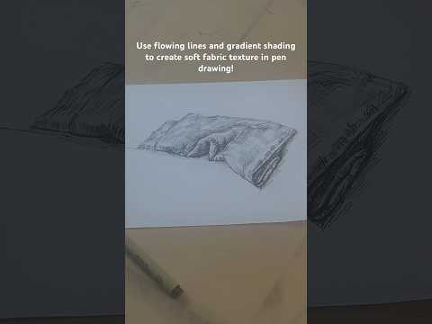 Pen Drawing Tips / How to Create Soft Fabric Texture with Lines?#art #pendrawing #process #tutorial