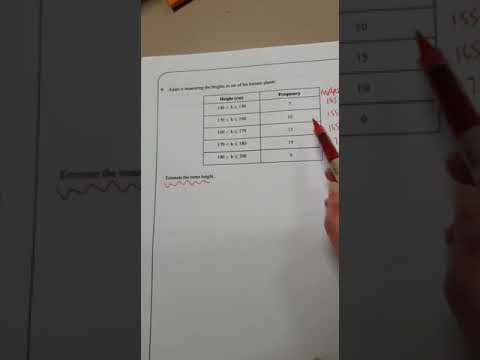 Q9 estimating the mean 2019 Maths Genie higher predicted paper 2 solution