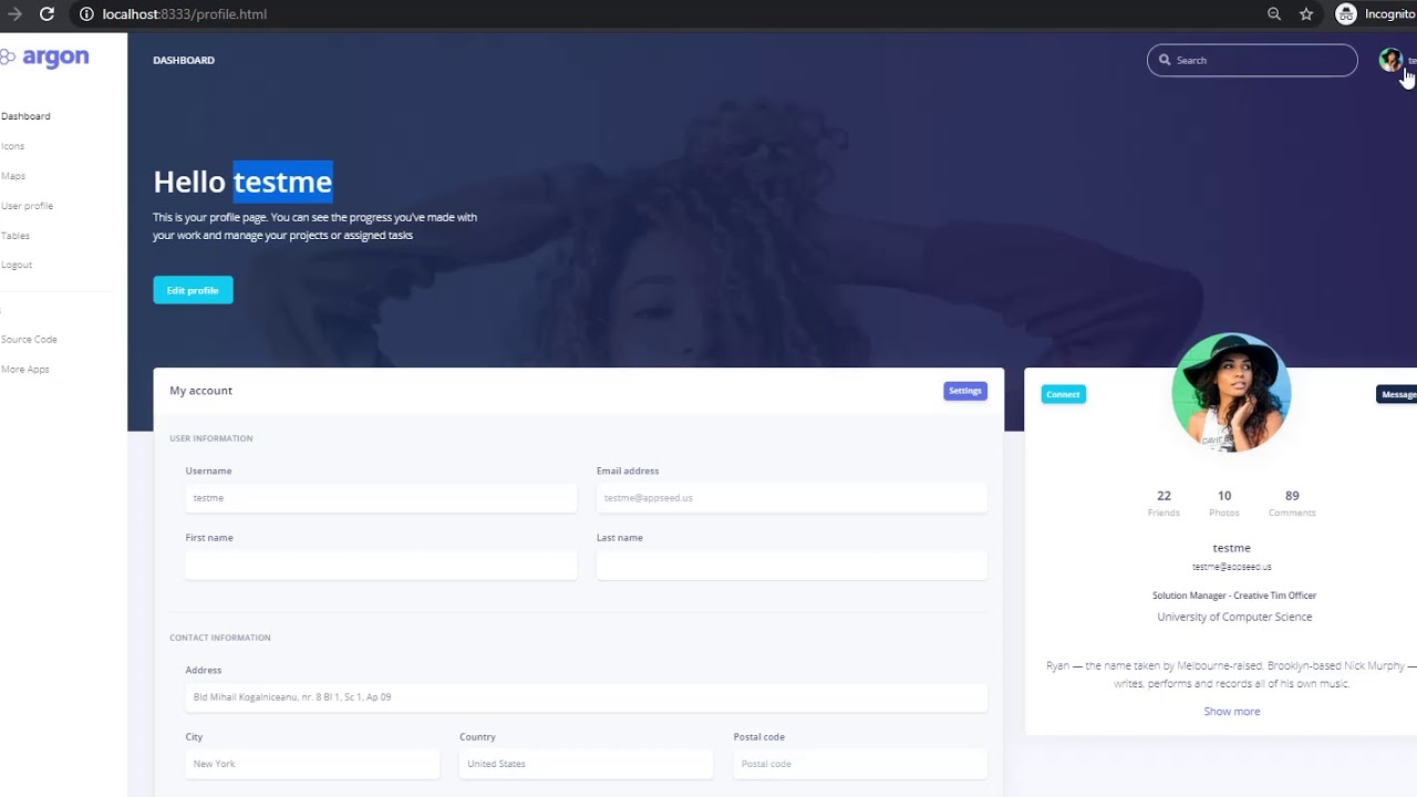 Django Dashboard Argon - Open-Source Admin Panel | AppSeed