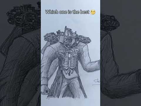 5 Titan Cameraman's drawings in my Sketchbook #skibiditoilet #howtodraw #titancameraman
