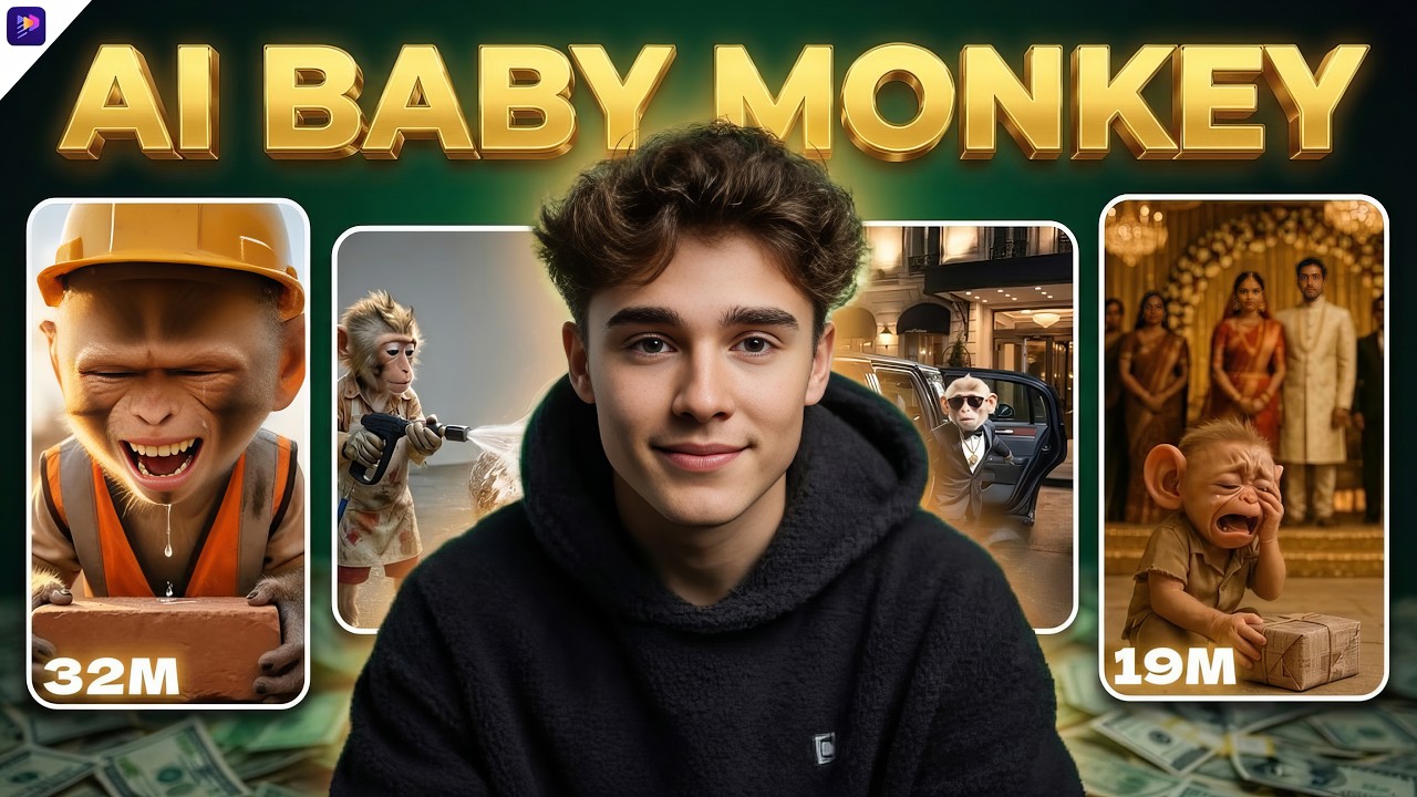 How to Create viral AI Monkey shorts Using Only AI | Viral YouTube Niche Tutorial