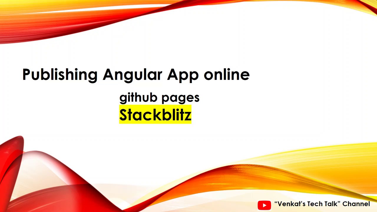 Angular App - Editing/Viewing in Stackblitz