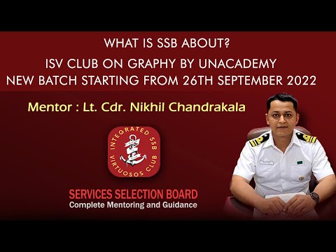 WHAT IS SSB ABOUT?ISV CLUB ON GRAPHY, UNACADEMY Lt Cdr Nikhil Kumar Chandrakala (R) #indianarmy #ssb