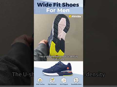 FitVille Men’s Walking Shoes ReboundCore V1 | Extra Wide, Recovery